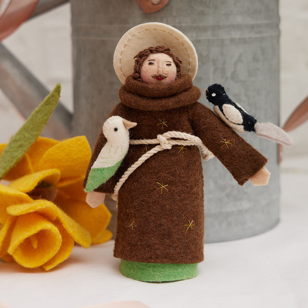 Hand Felted With the Birds Saint Francis Ornament – Craftspring
