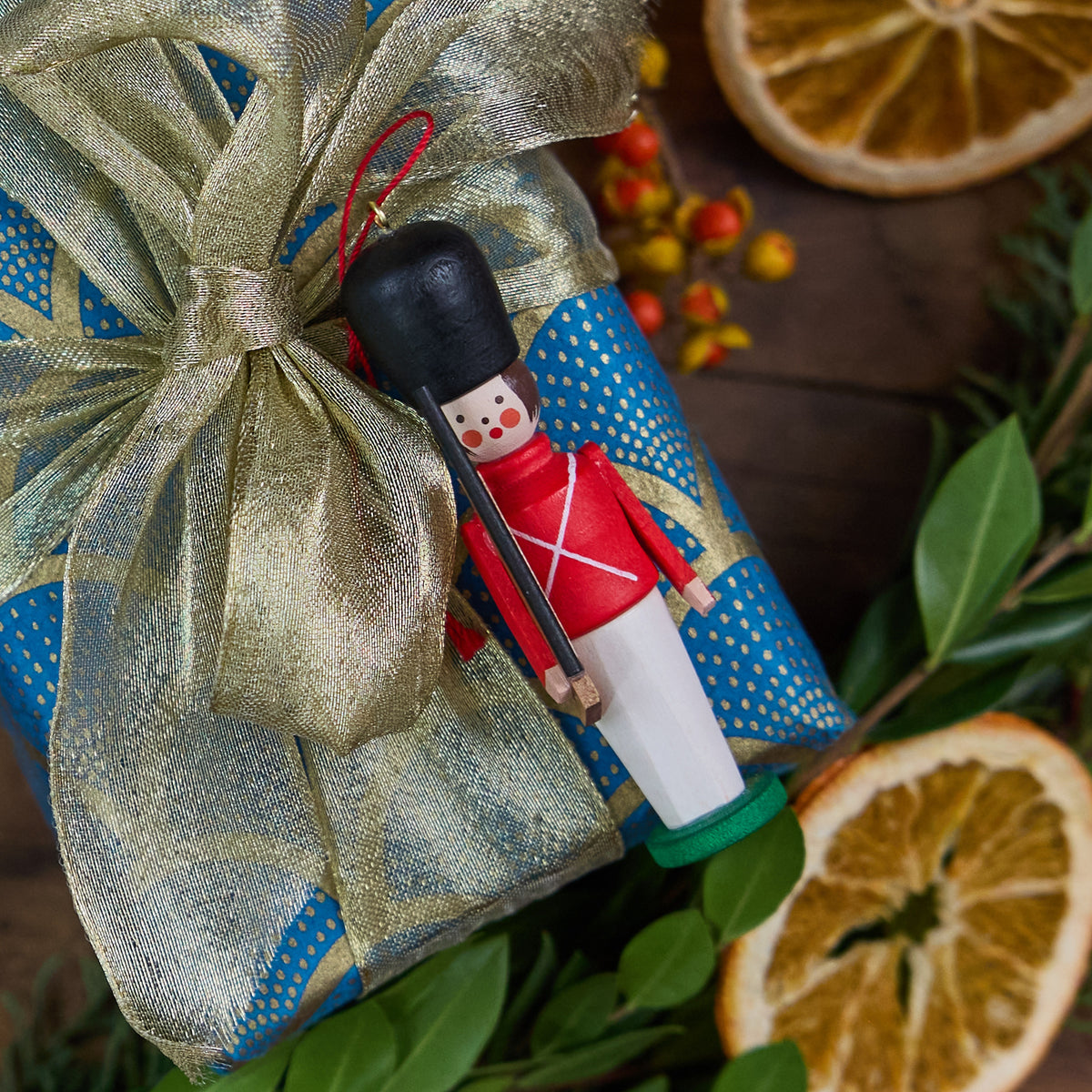 Handmade Wooden Red Toy Soldier in Red Coat and White Pants Ornament ...