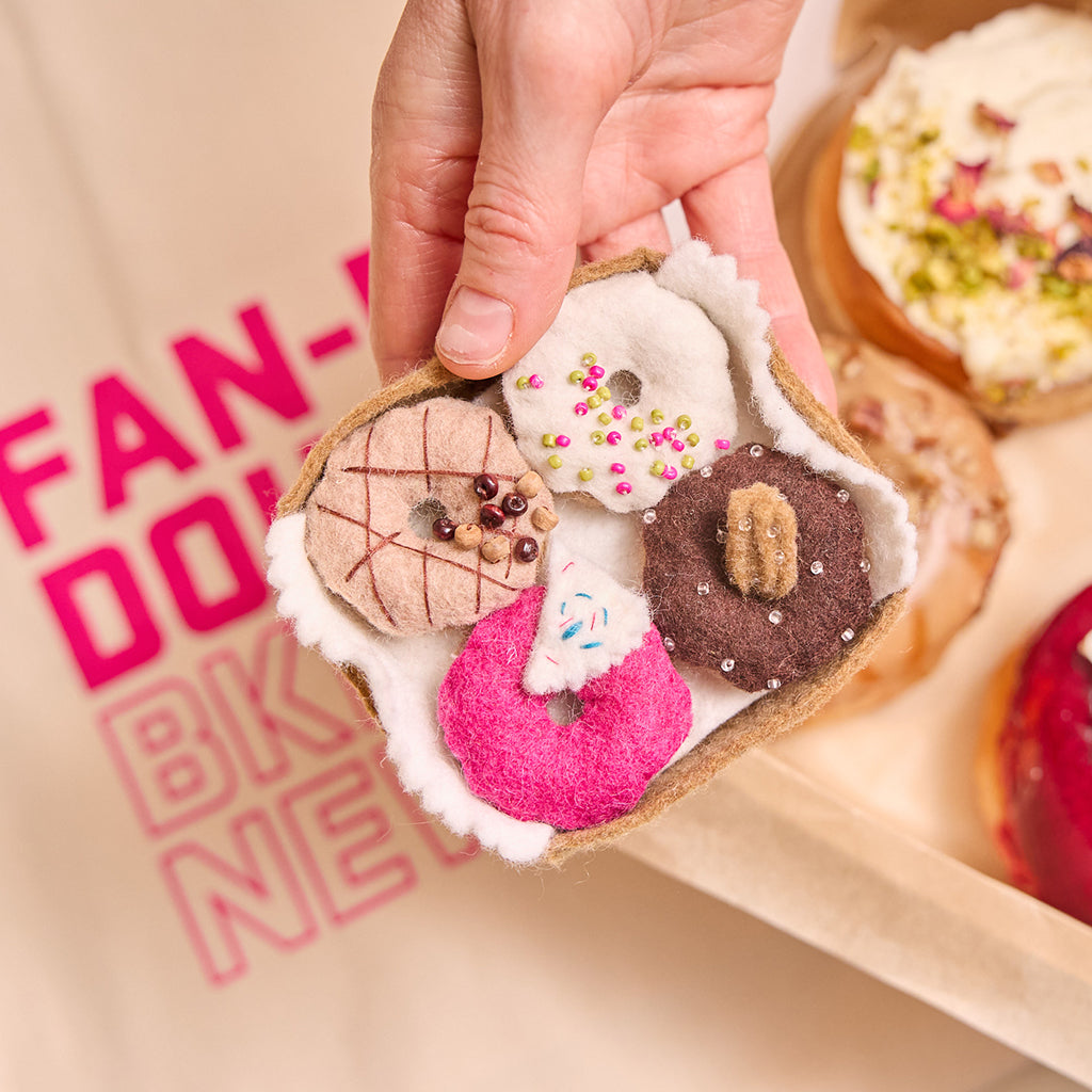 Hand Felted Box of Varied Fan-Fan Donuts Ornament – Craftspring
