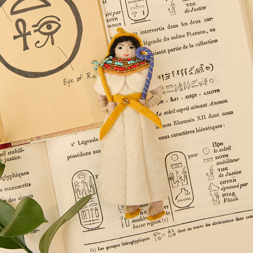 Queen Cleopatra Ornament | Handmade Felt Egyptian Royal Keepsake ...