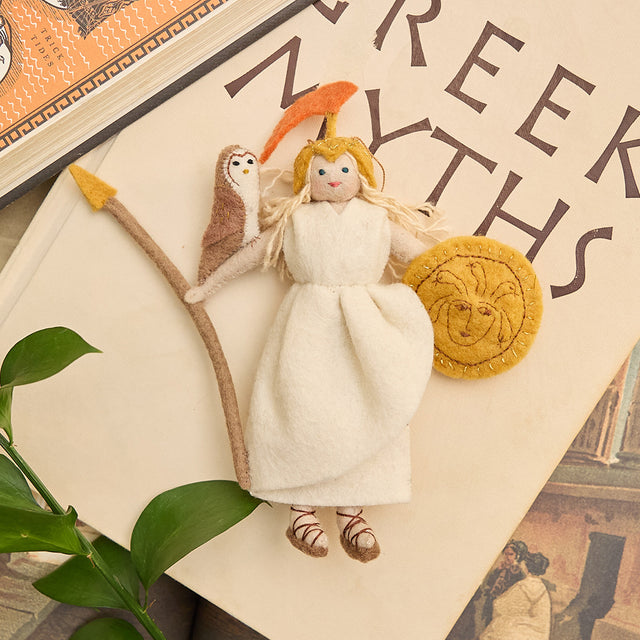 Athena with Owl Ornament | Handmade Greek Mythology Decor – Craftspring