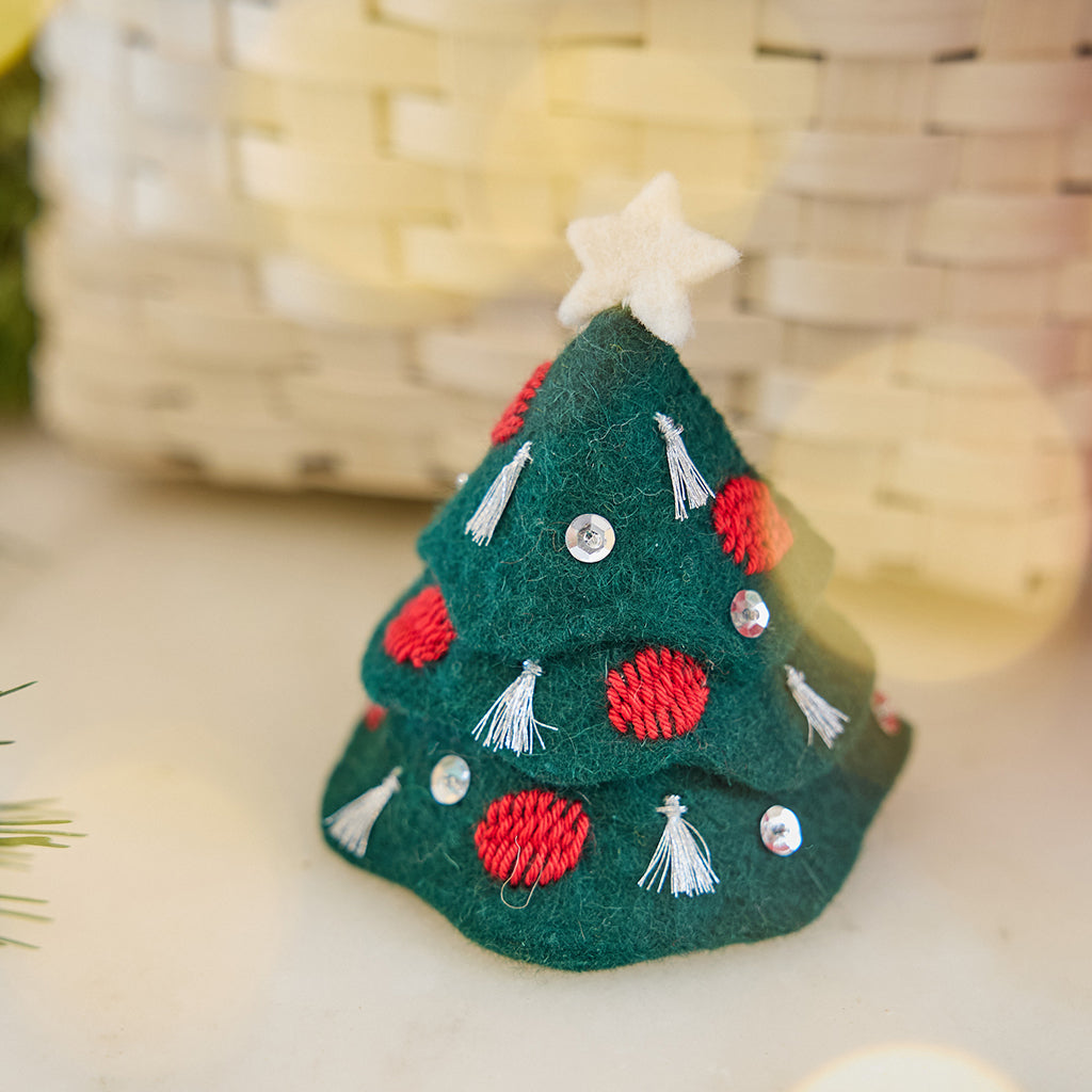 Tinsel Tree – Handmade Mini Christmas Tree Decor by Craftspring