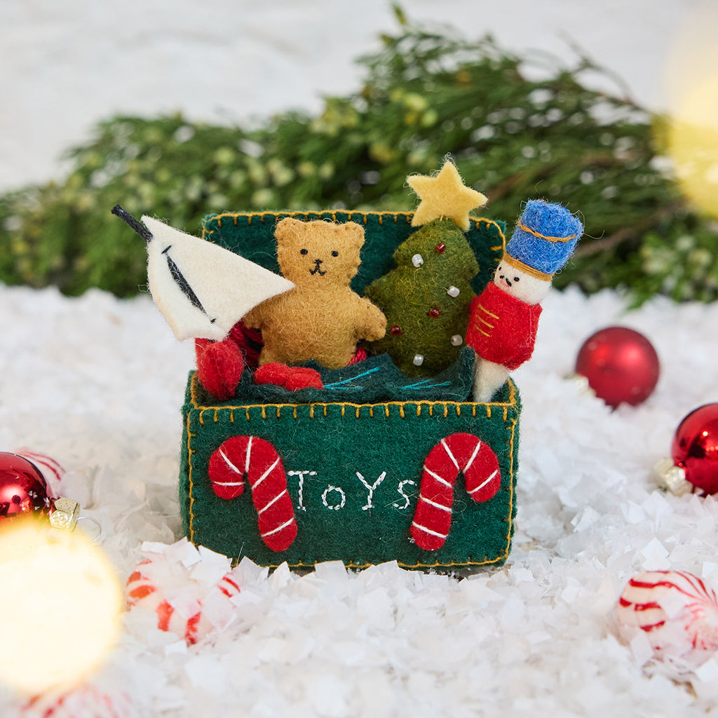 Toy Box Ornament – Handmade Vintage-Style Christmas Decoration ...