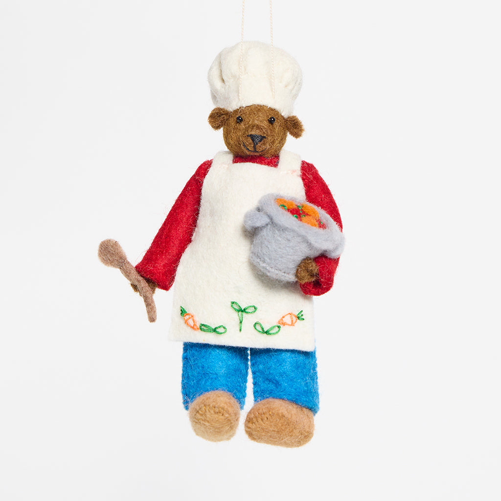 Chef Bear Ornament – Cute Handmade Holiday Gift for Cooking Lovers ...