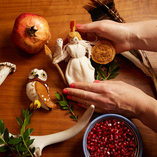 Athena with Owl Ornament | Handmade Greek Mythology Decor – Craftspring