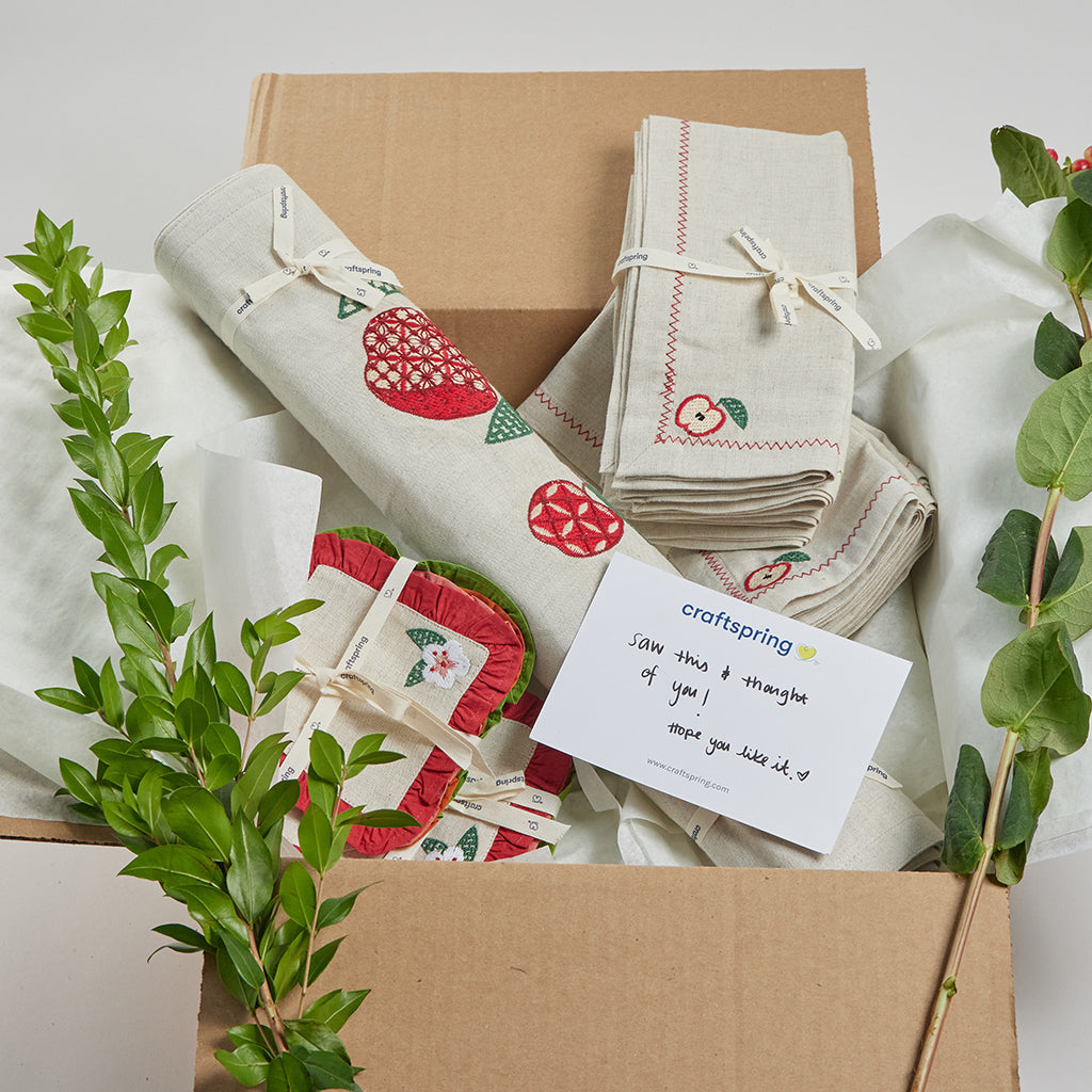 Embroidered Neutral Table Linens Fall Table Decor Bundle – Craftspring