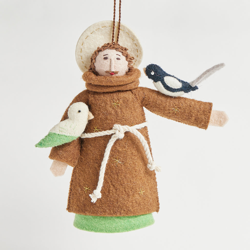 Hand Felted With the Birds Saint Francis Ornament – Craftspring