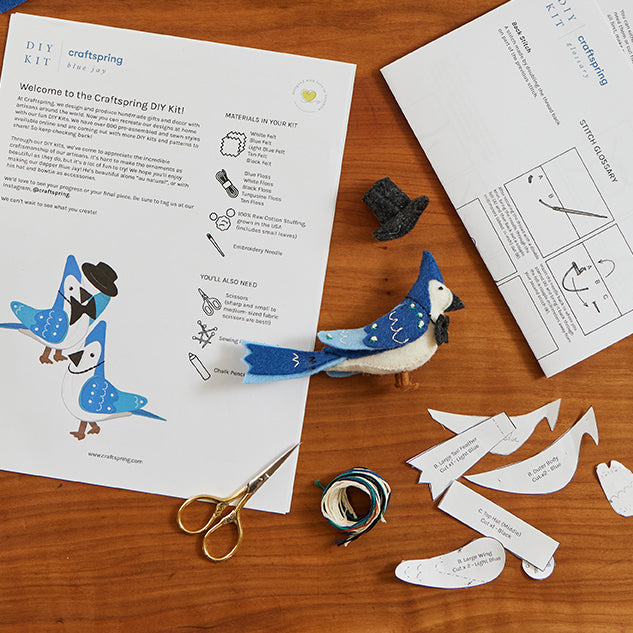 DIY Blue Jay Pattern Download – Craftspring