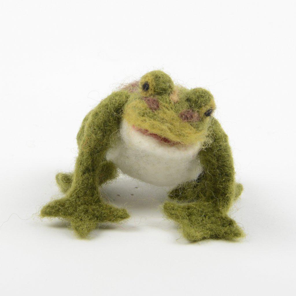 Hand Needle Felted Green Frog Ornament – Craftspring