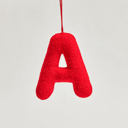 Hand Felted Red Letter Ornament – Craftspring