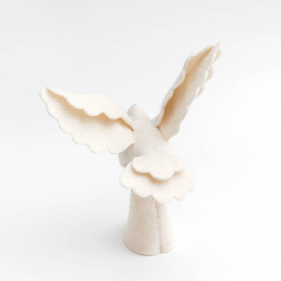 Hand Felted Season of Peace White Dove Small Tree Topper – Craftspring